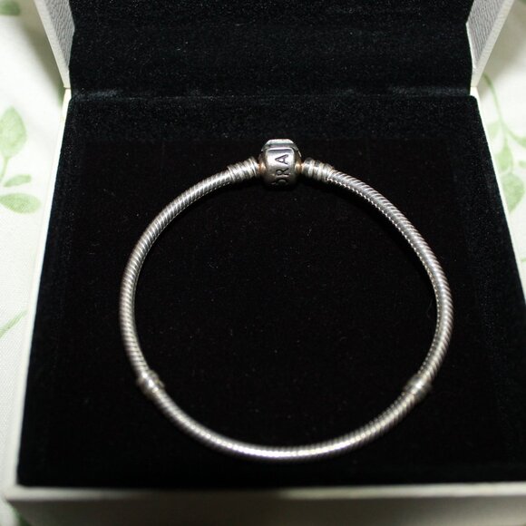Pandora | Jewelry | Pandora Barrel Clasp Snake Chain Bracelet | Poshmark